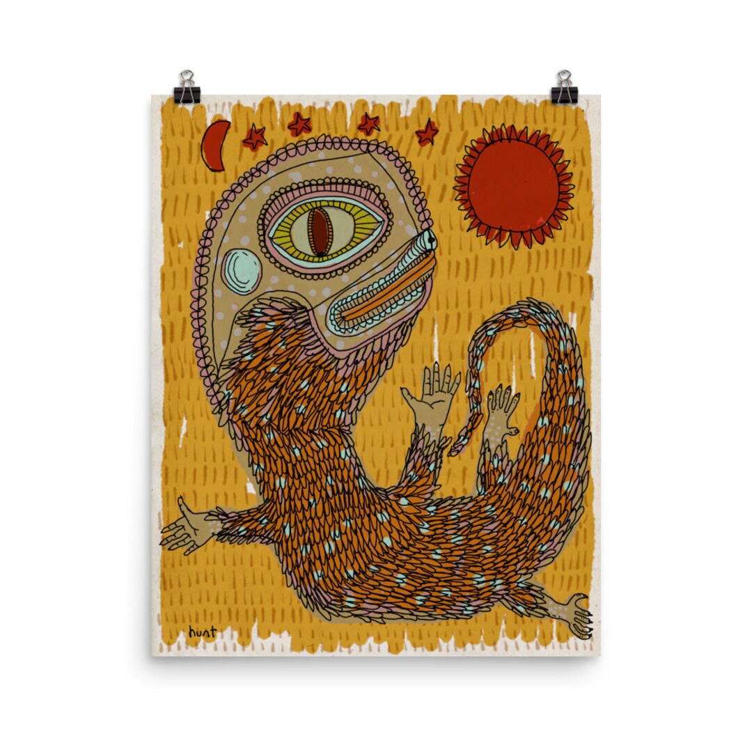 Sun Bather Print - Etsy