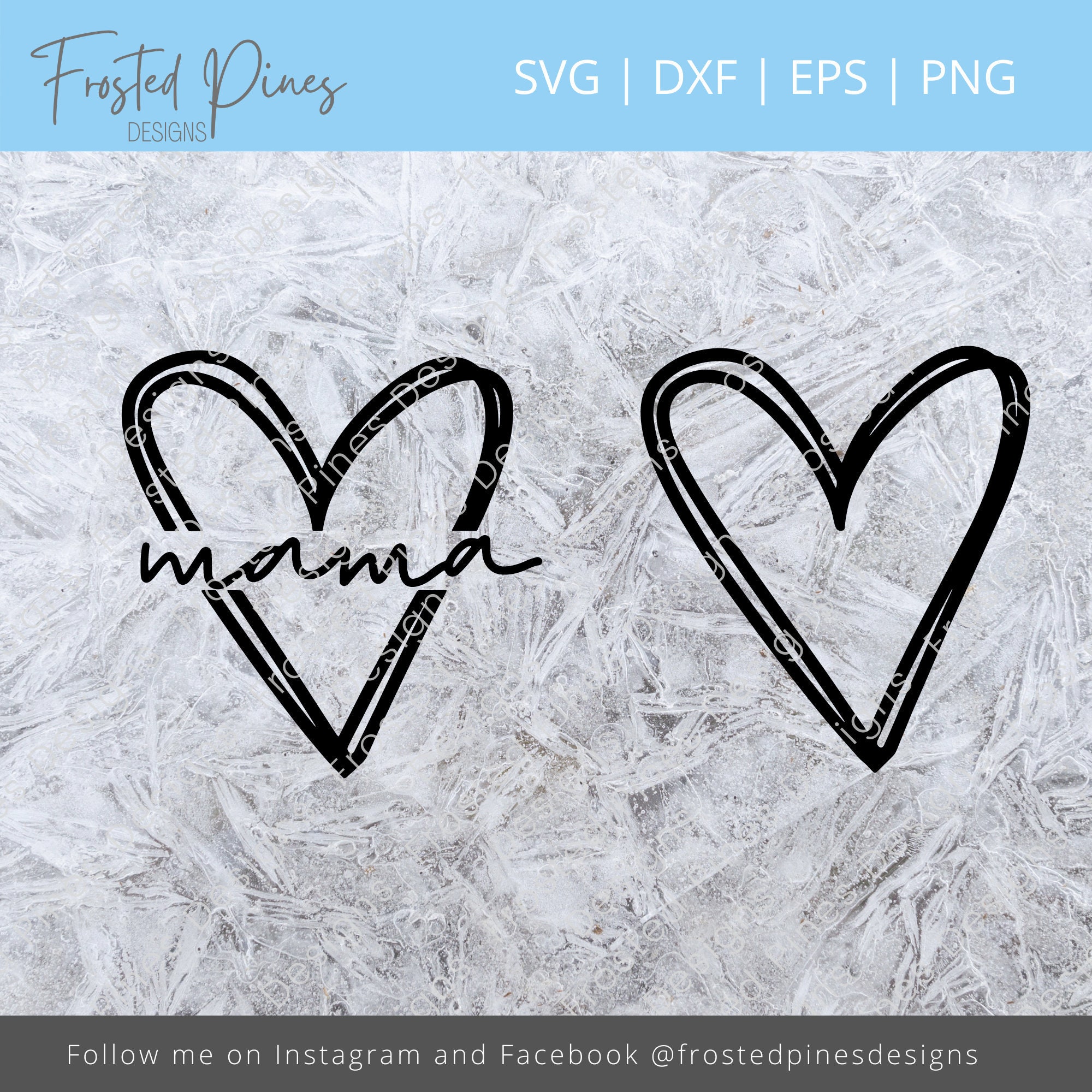 Mama Heart Svg - Heart Svg - Cricut Svg - Silhouette Svg - Heart ...