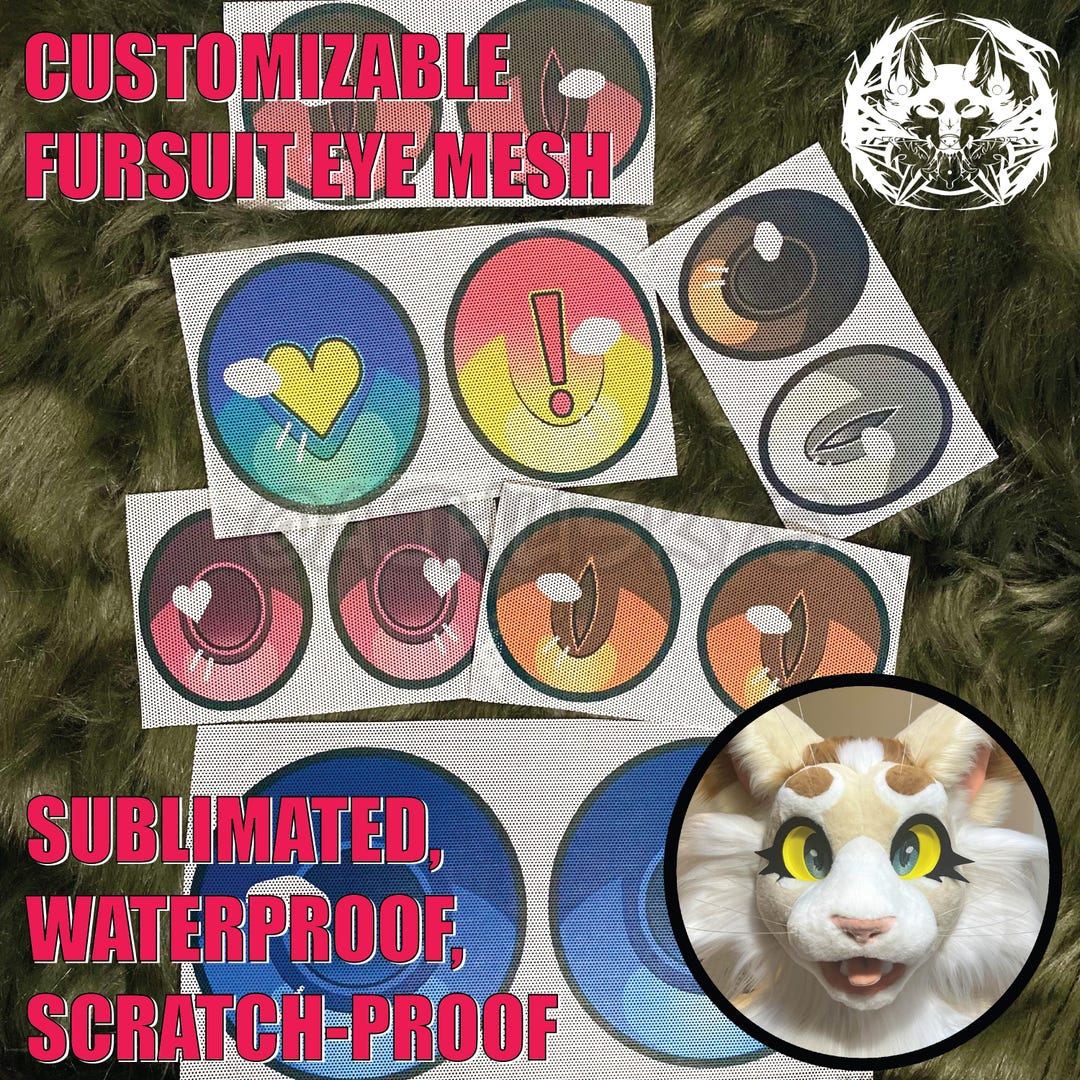 Fursuit Eye Mesh | Sublimated & Waterproof - Etsy