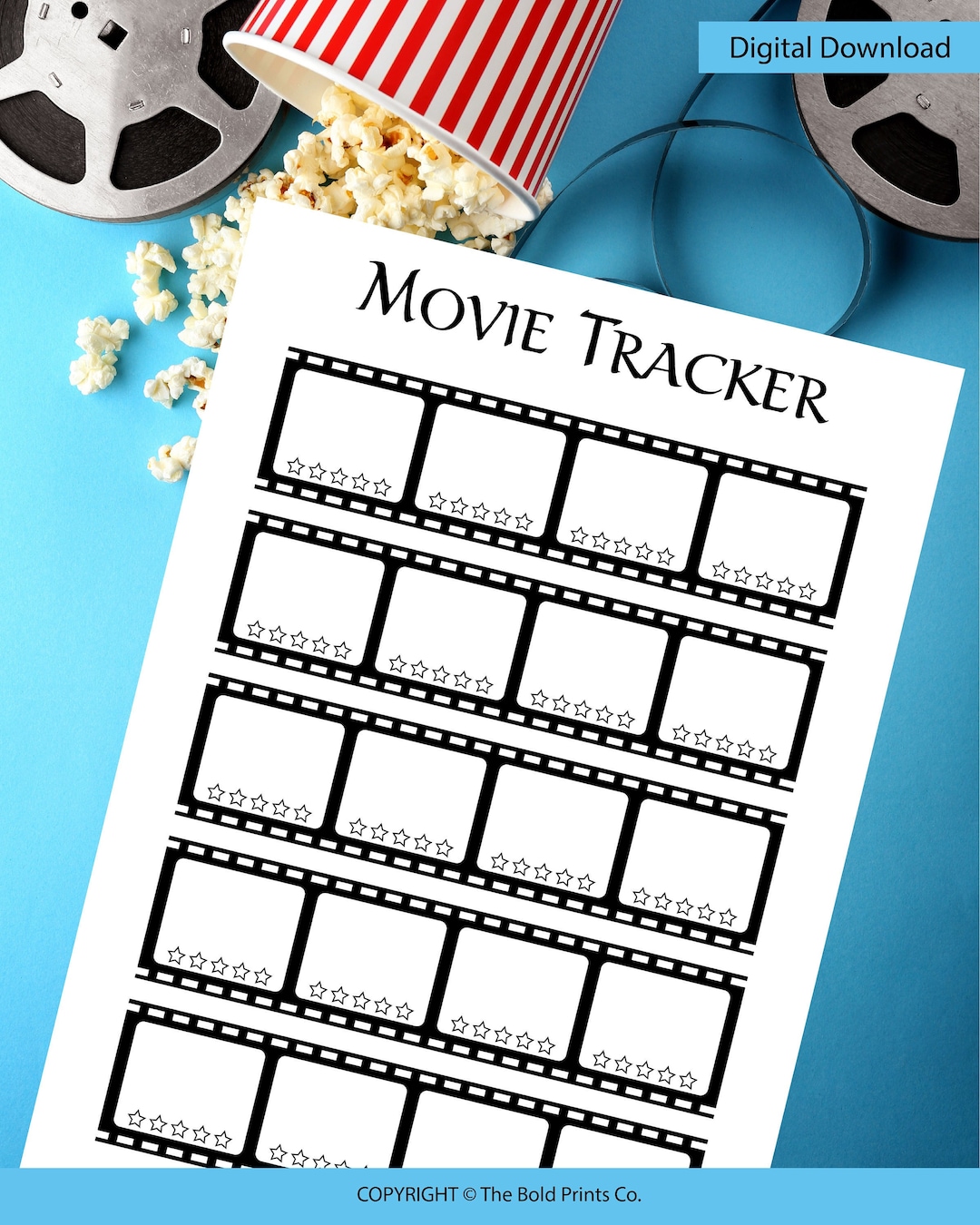 Printable A4 Movie Tracker Film Tracker Planner Page PDF - Etsy