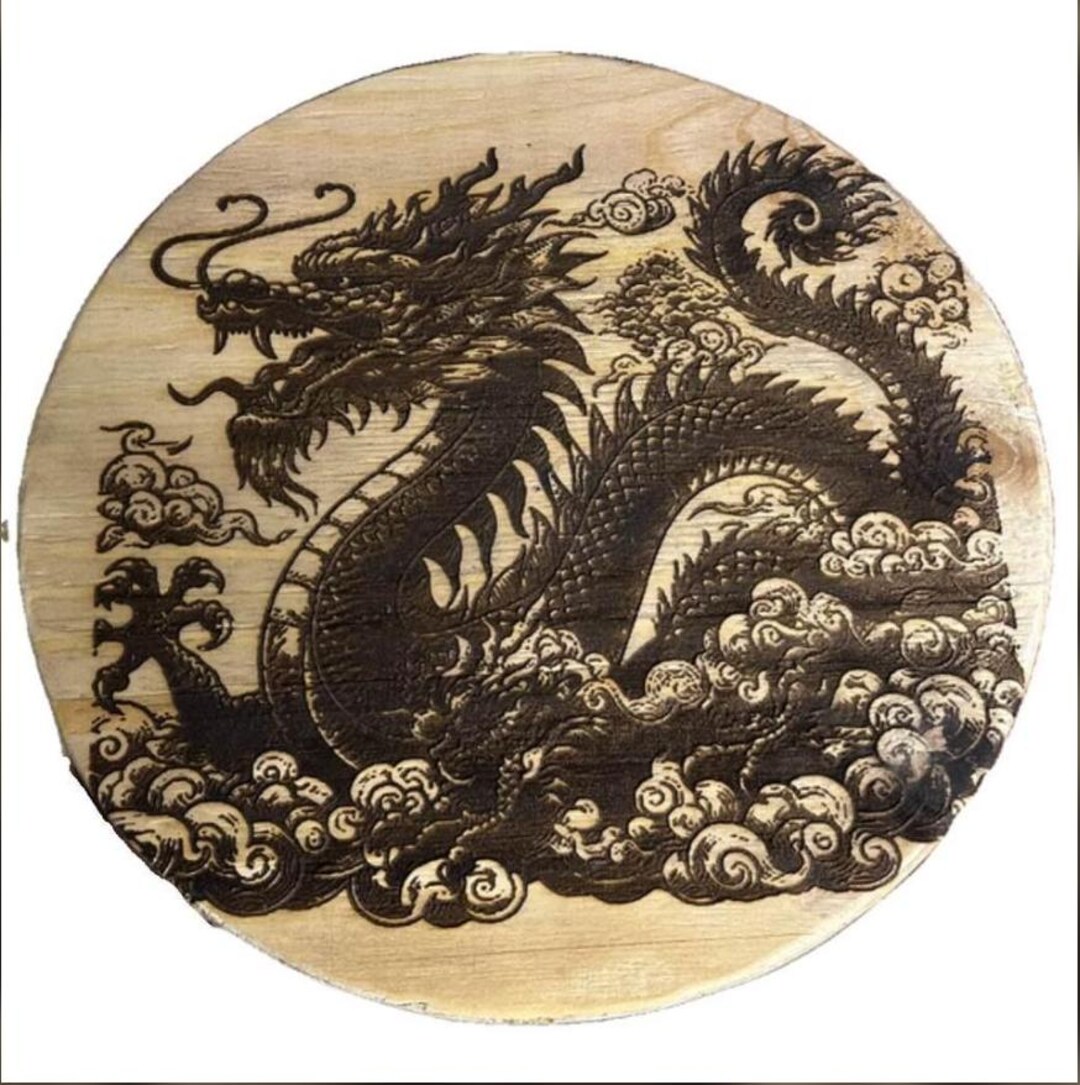 18-inch Laser-engraved Dragon - Etsy