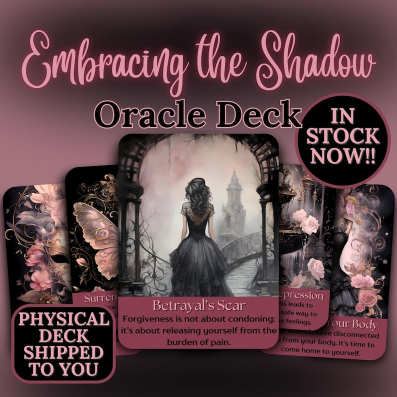 Shadow Work Oracle Deck, Emotional Healing Cards, Personal Growth ...