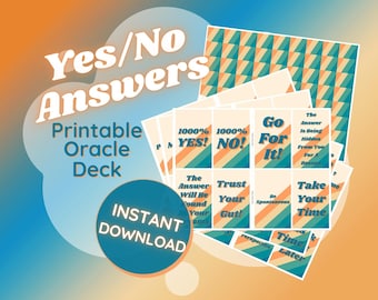 Printable Yes No Oracle Deck - Etsy