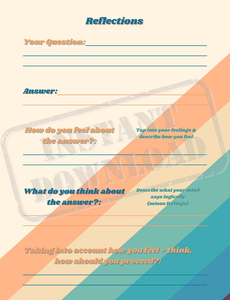 Retro Groovy 70s Aesthetic Printable Oracle Deck and Manifestation ...