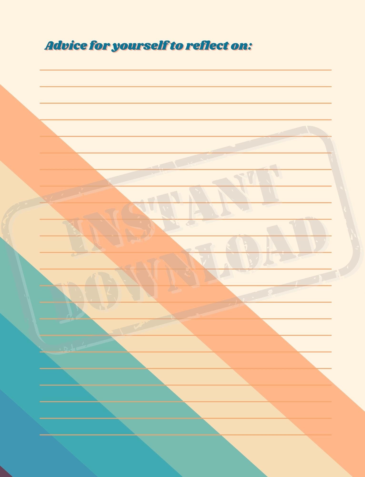 Printable Retro Groovy 70s Aesthetic Tarot Junk Journal Pages Spiritual ...