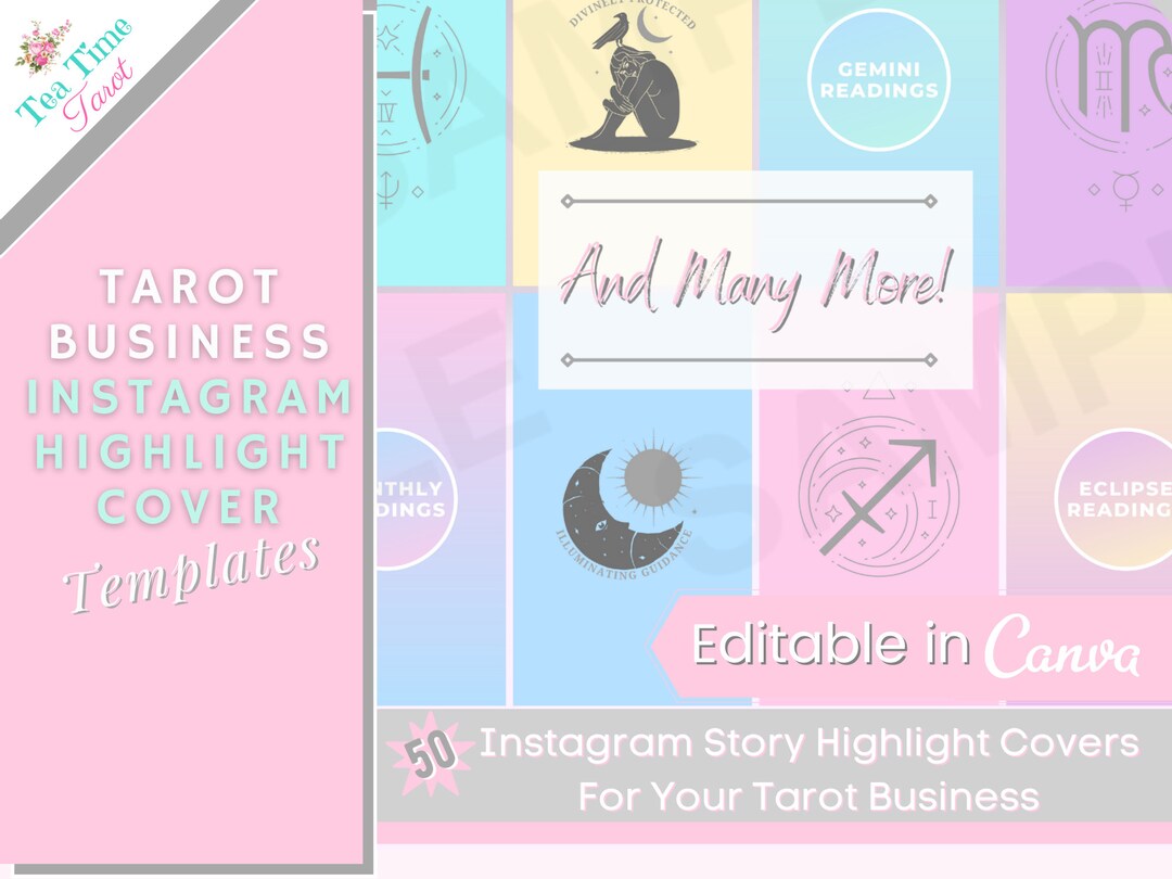 Pink Preppy Aesthetic Tarot Spiritual Business Instagram Highlight ...