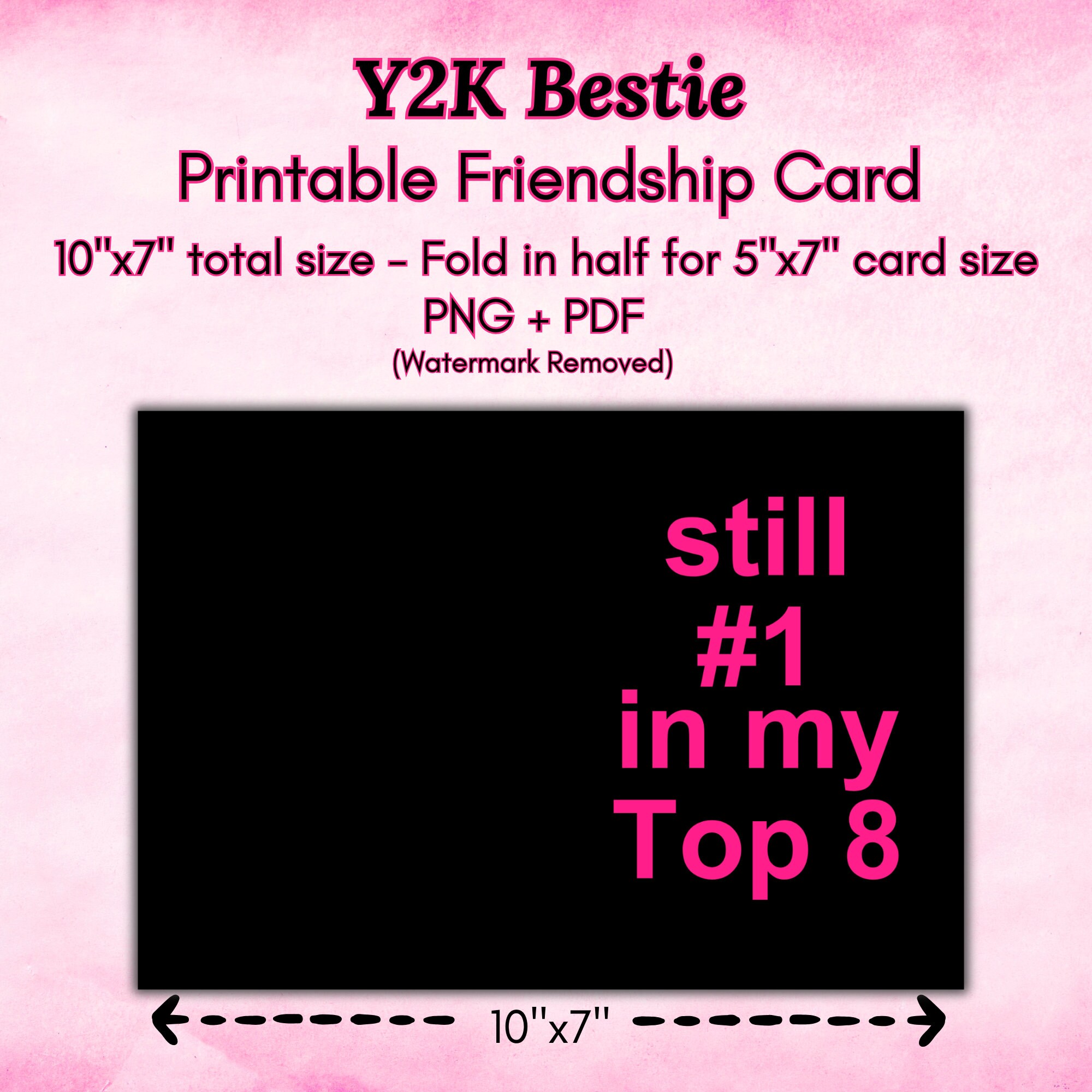 Printable Bestie Card Y2K Aesthetic Millennial Best Friend Gift BFF ...