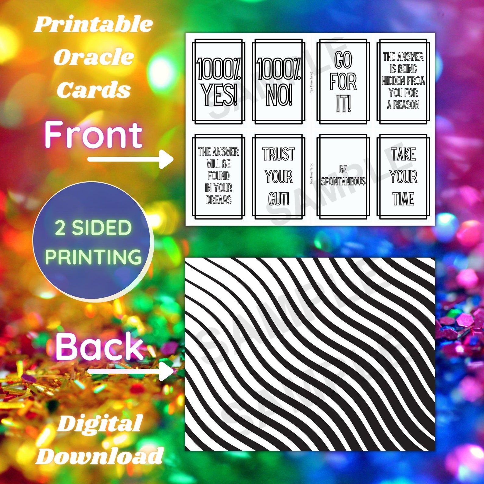 Oracle Deck Printable Tarot Deck Printable Manifestation Journal ...