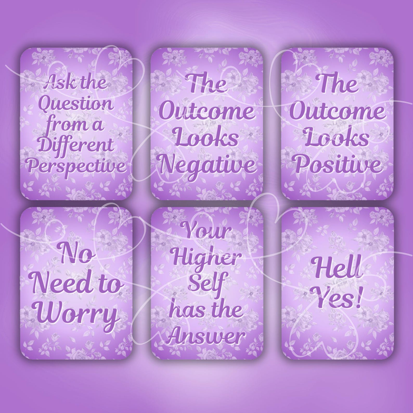 Yes No Oracle Deck, Divine Timing Healing Cards, Personal Growth Spiritual Guidance, Love ...