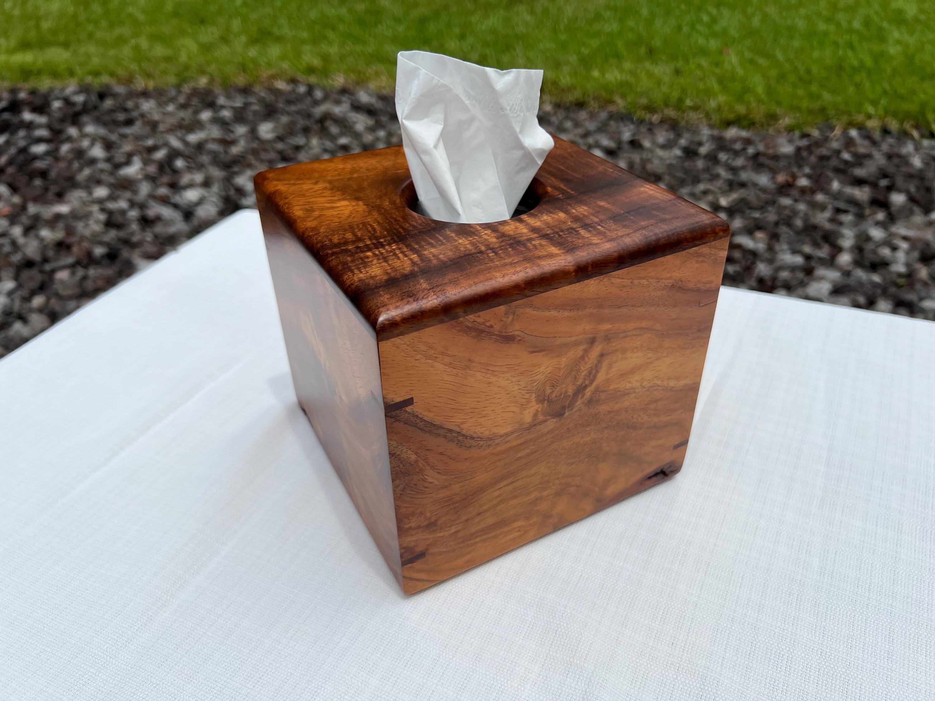 Solid Hawaiian Curly Koa Tissue Box Cover - Etsy