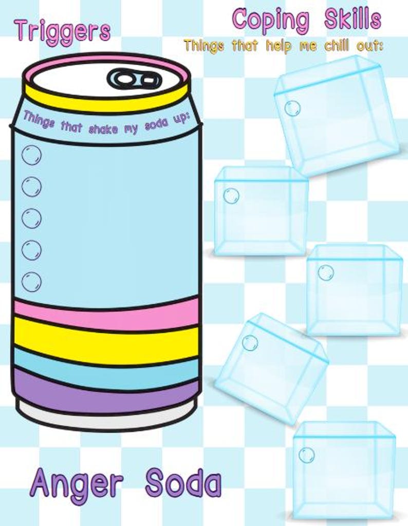 Anger / Anxiety Soda Psychoed Activity *includes BIRPP Note* - Etsy