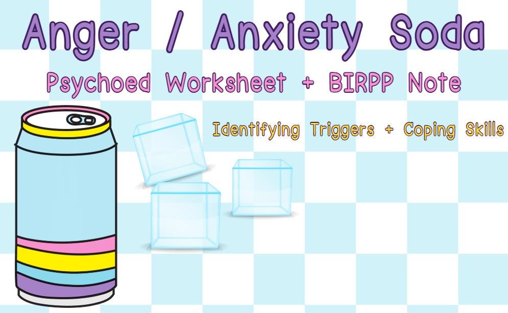 Anger / Anxiety Soda Psychoed Activity *includes BIRPP Note* - Etsy