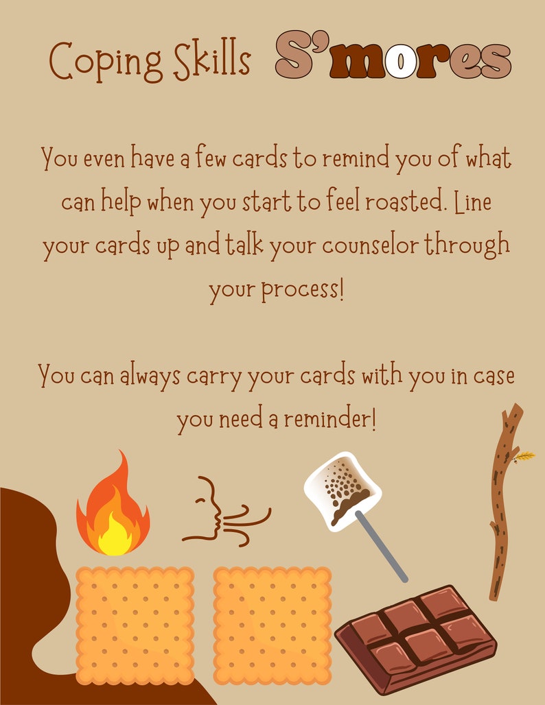 Coping Skills S'mores Activity (includes BIRP Note) - Etsy