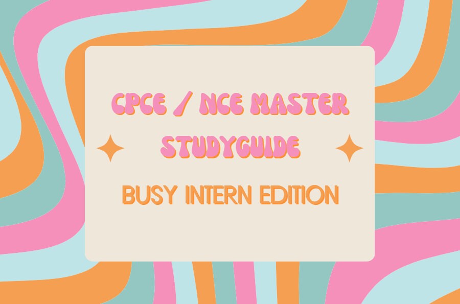 NCE / CPCE Studyguide - Etsy