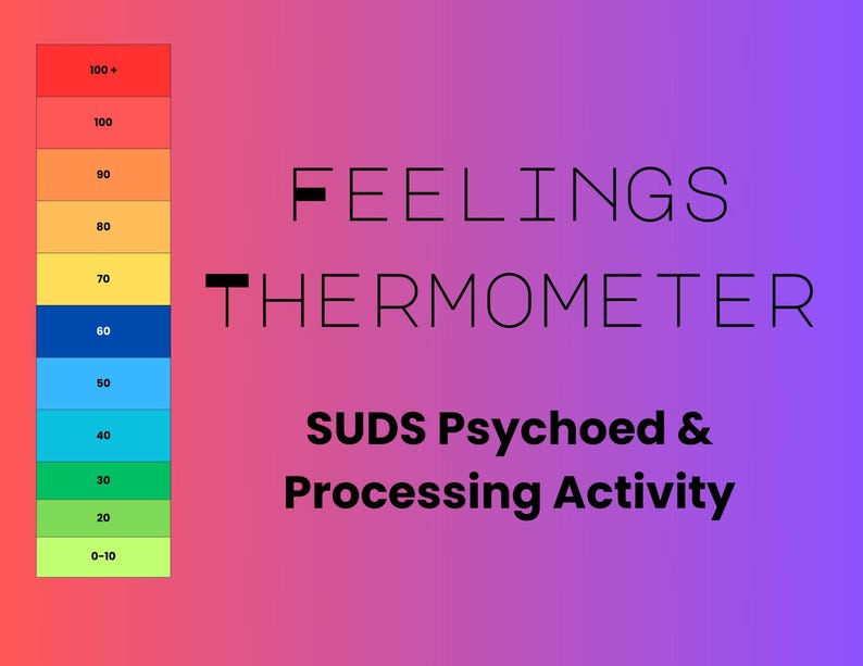 Feelings Thermometer Psychoed + Processing *includes BIRPP Note!* - Etsy
