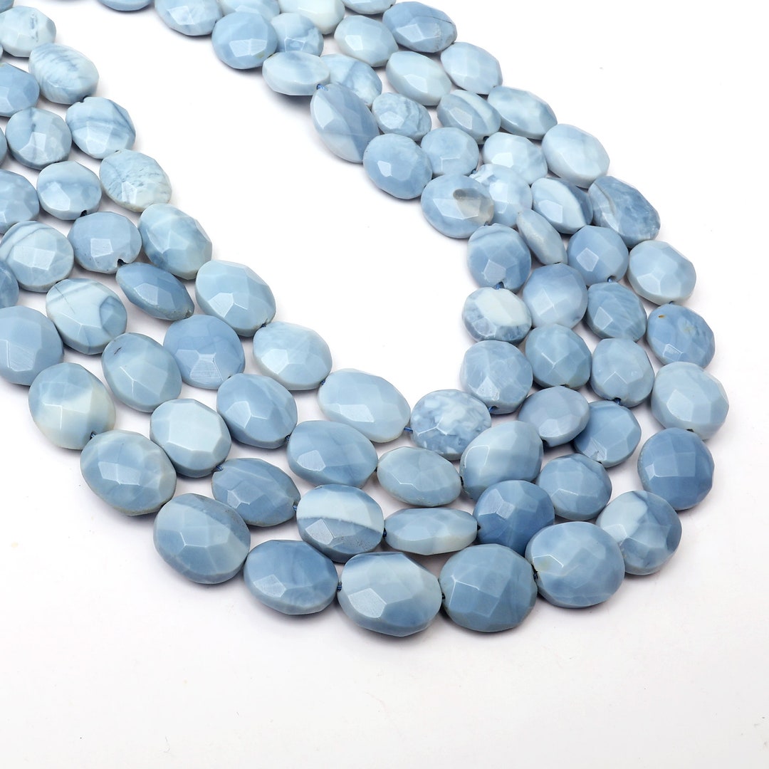 Blue Opal Beads, Natural Blue Opal Beads, 8 & 16 Inch Strand 8x10-10x12 ...