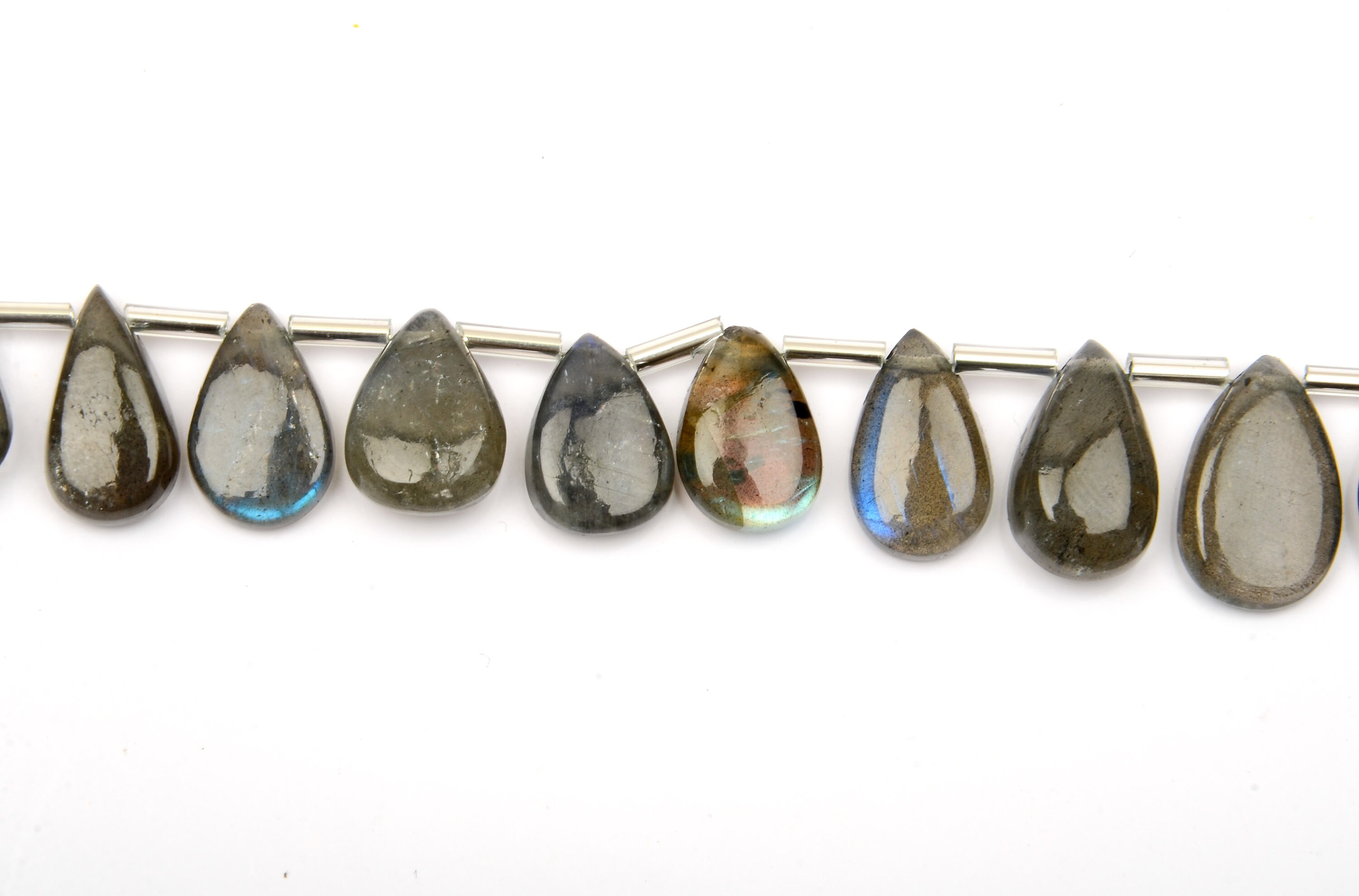 Natural Labradorite, Blue Flash Canadian Labradorite, 8 Inch Strand ...