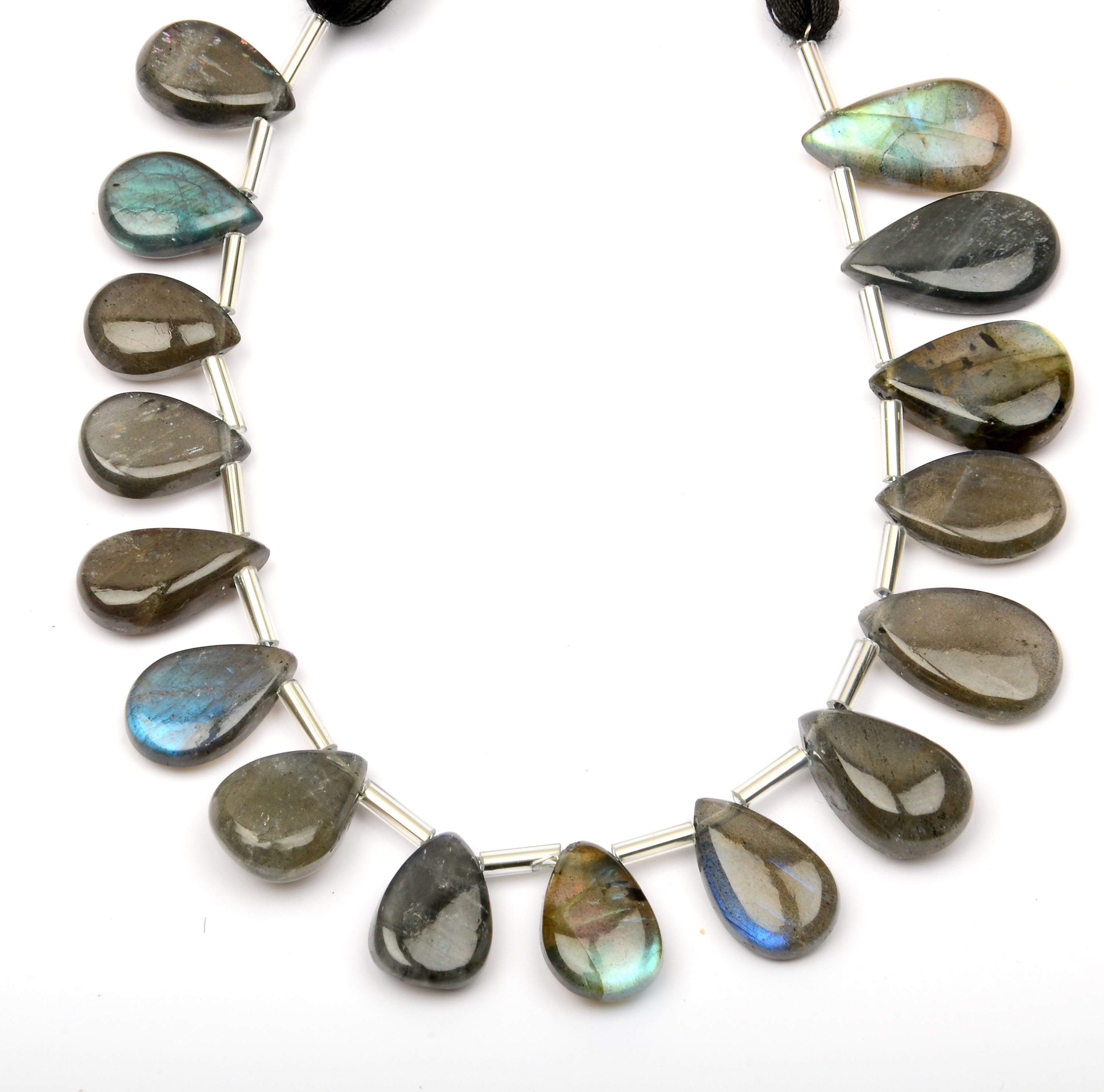 Natural Labradorite, Blue Flash Canadian Labradorite, 8 Inch Strand ...