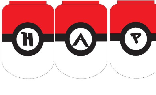 Pokémon Happy Birthday Banner Digital and Ready for You to - Etsy