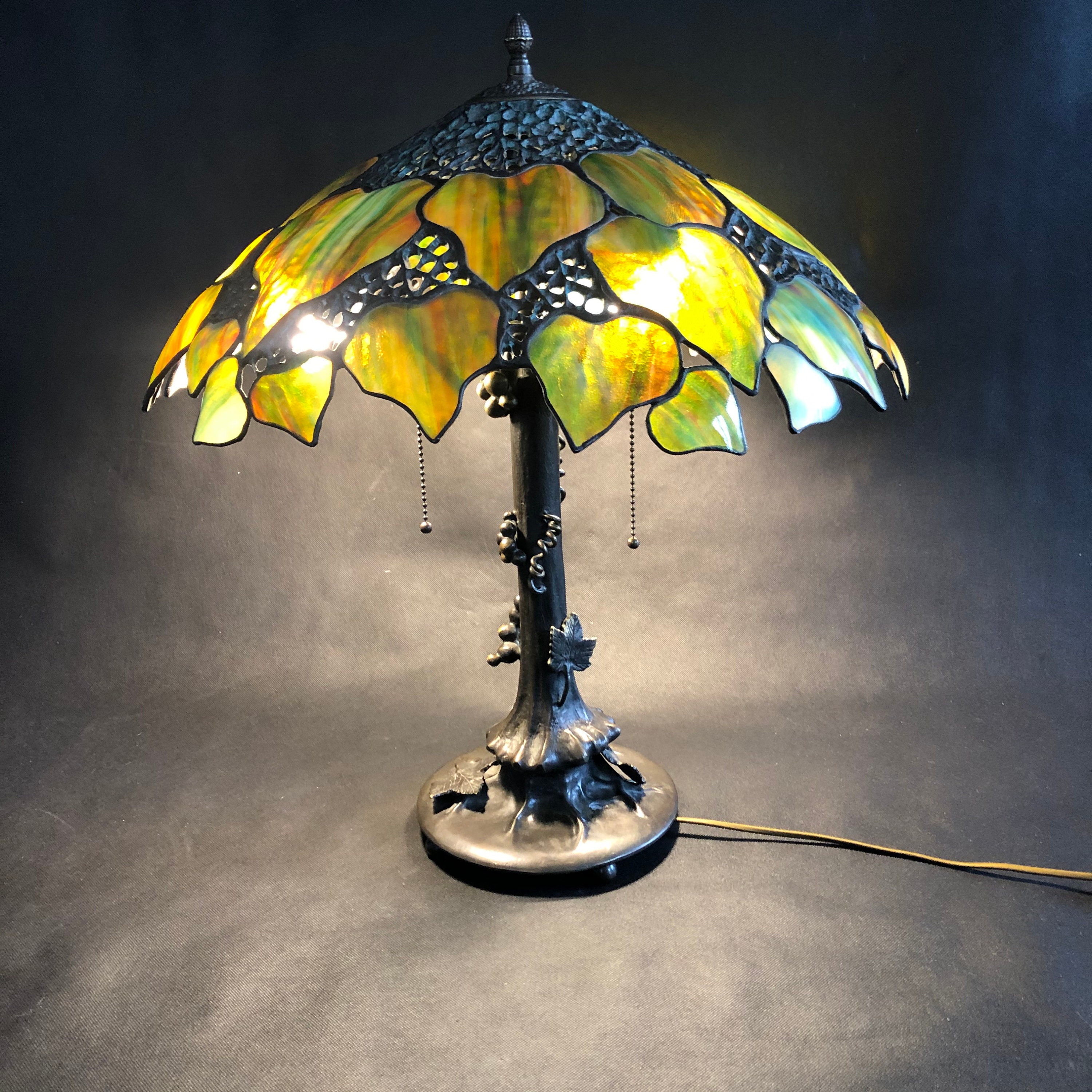 Tiffany Lamps, Maple Leaf Stained Glass Lamp - Etsy