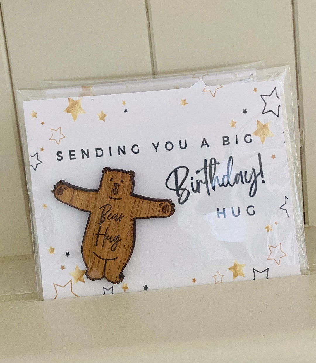 BIRTHDAY BEAR HUG. Happy Birthday Pocket Hug. Birthday Hug. - Etsy