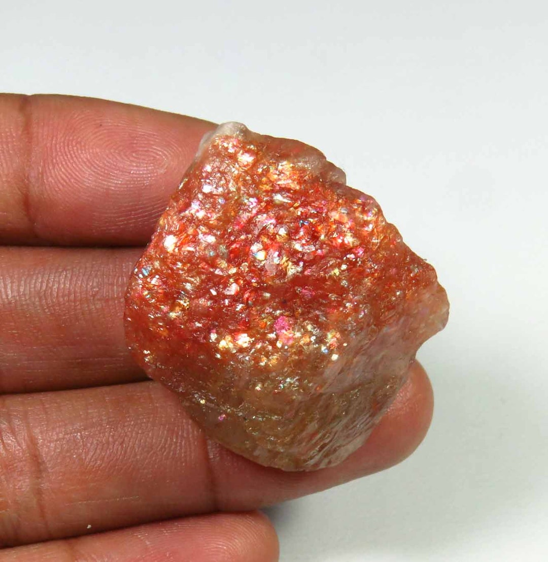 100% African Natural Red Sparkle Sunstone Rough Rainbow - Etsy
