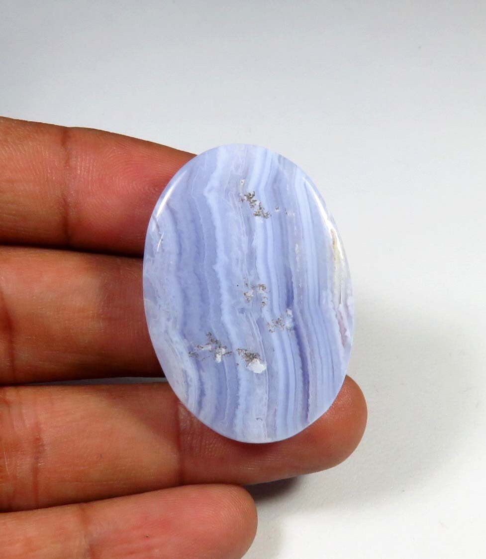 GLORIOUS Natürlicher Blauer Spitzen Achat Edelstein. Blaue | Etsy