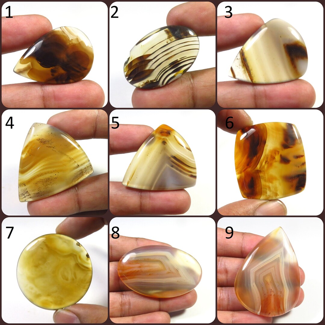 Natural Montana Agate Cabs, Montana Agate Gemstone, Handmade Polished ...