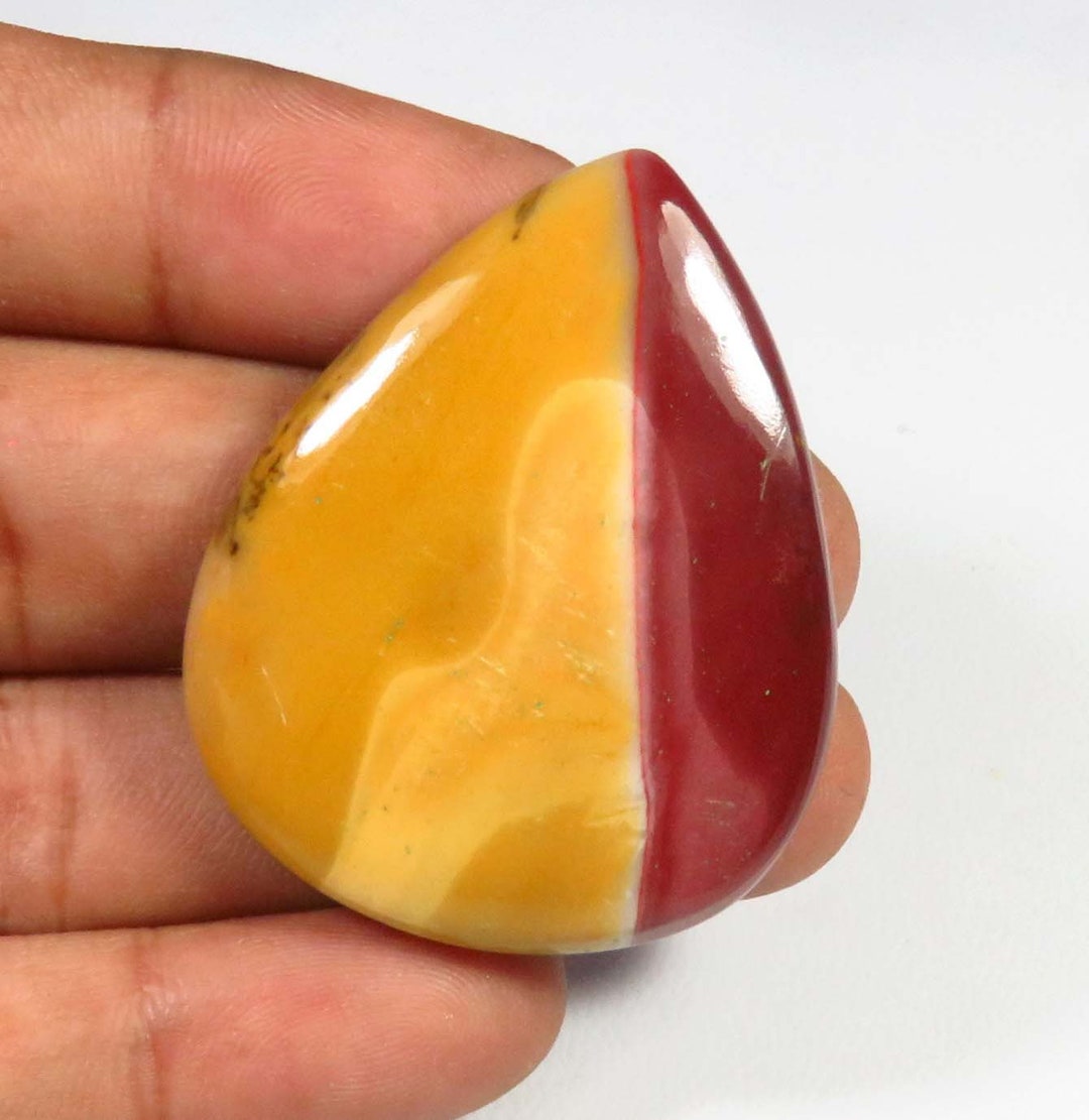 Natural Mookaite Jasper Gemstone, 40x32mm, Red Mookaite Jasper Smooth ...