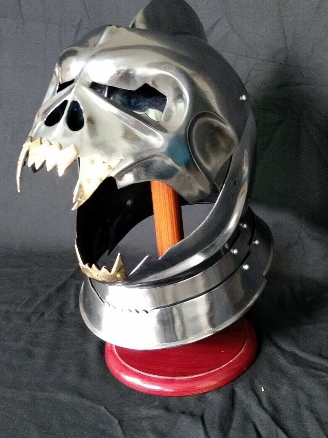 Skull Medieval Helmet Antique Demonic Armor Helmet Fully | Etsy