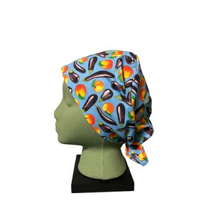 Funny Eggplant Peaches Plastic Surgery Long Hair Surgical Scrub Cap ...