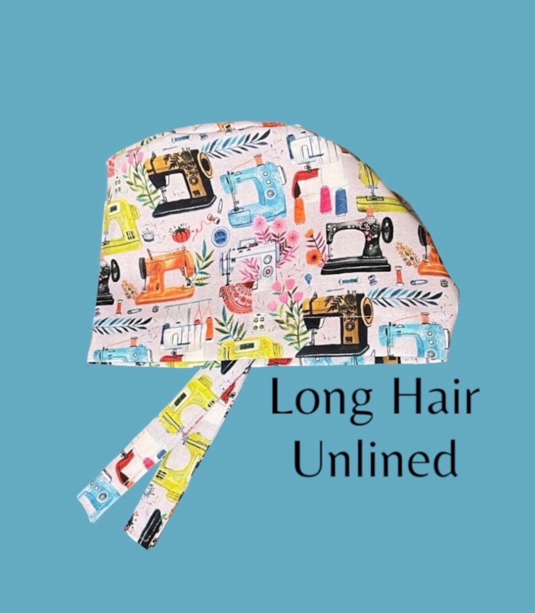 Sewing Machine Surgical Scrub Cap Craft Fun Hobby OR Hat Surgery Bonnet ...