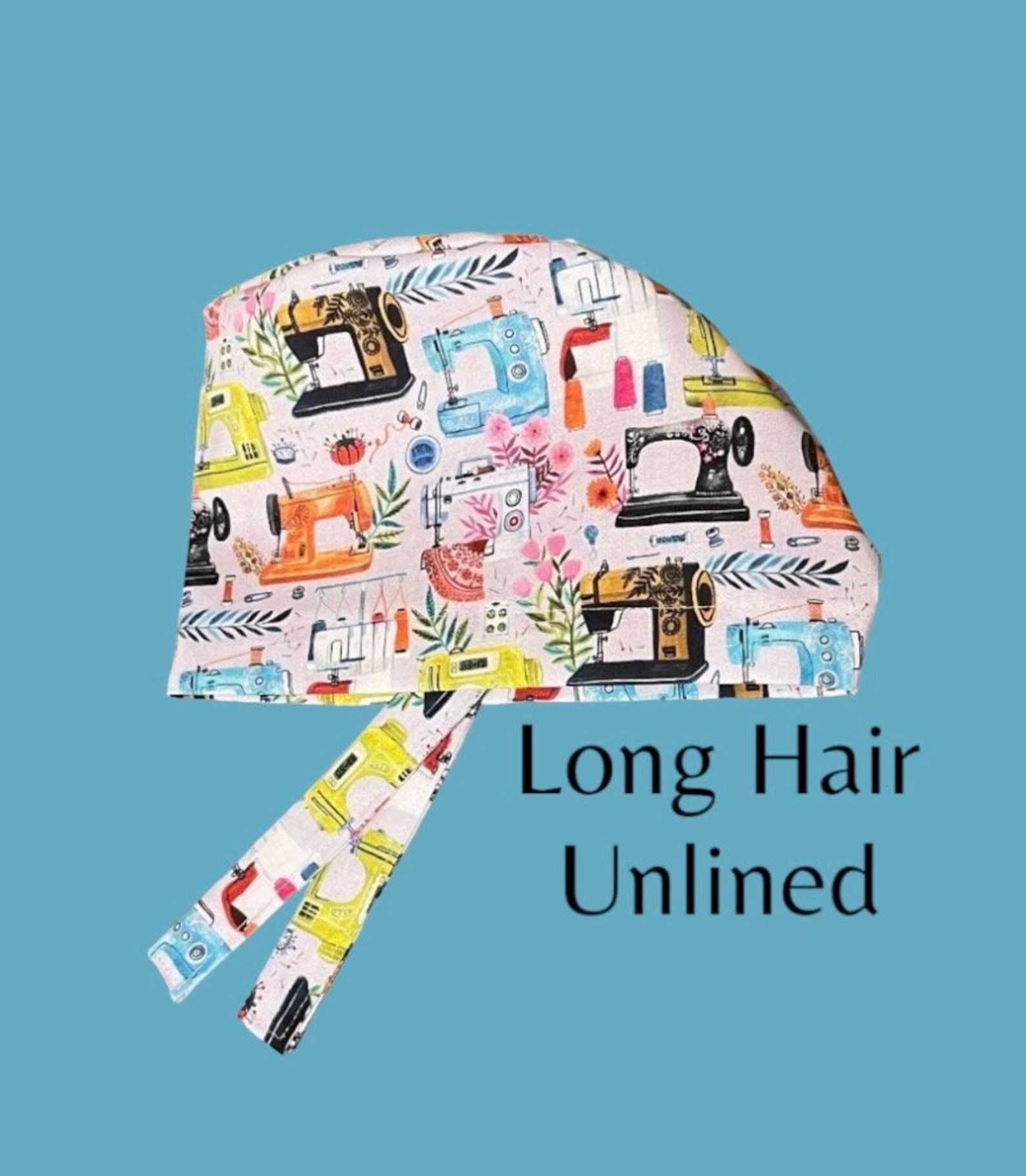 Sewing Machine Surgical Scrub Cap Craft Fun Hobby OR Hat Surgery Bonnet ...