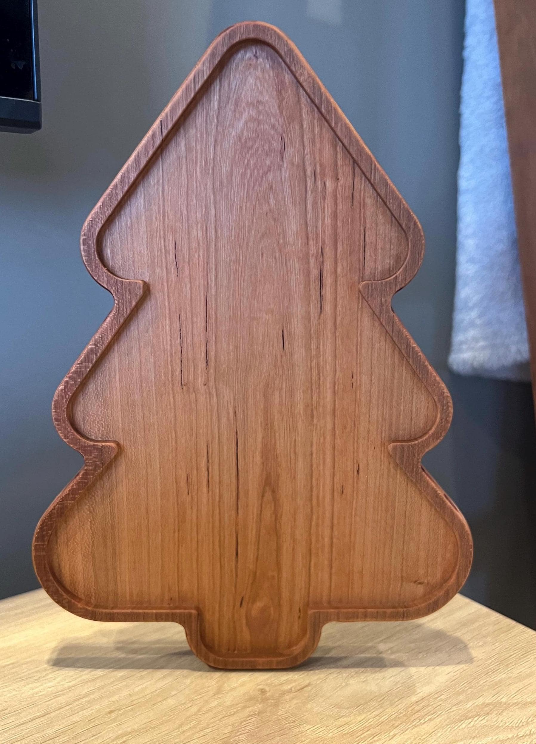 Wood Christmas Tree Serving Tray / Wood Christmas Tree Charcuterie ...