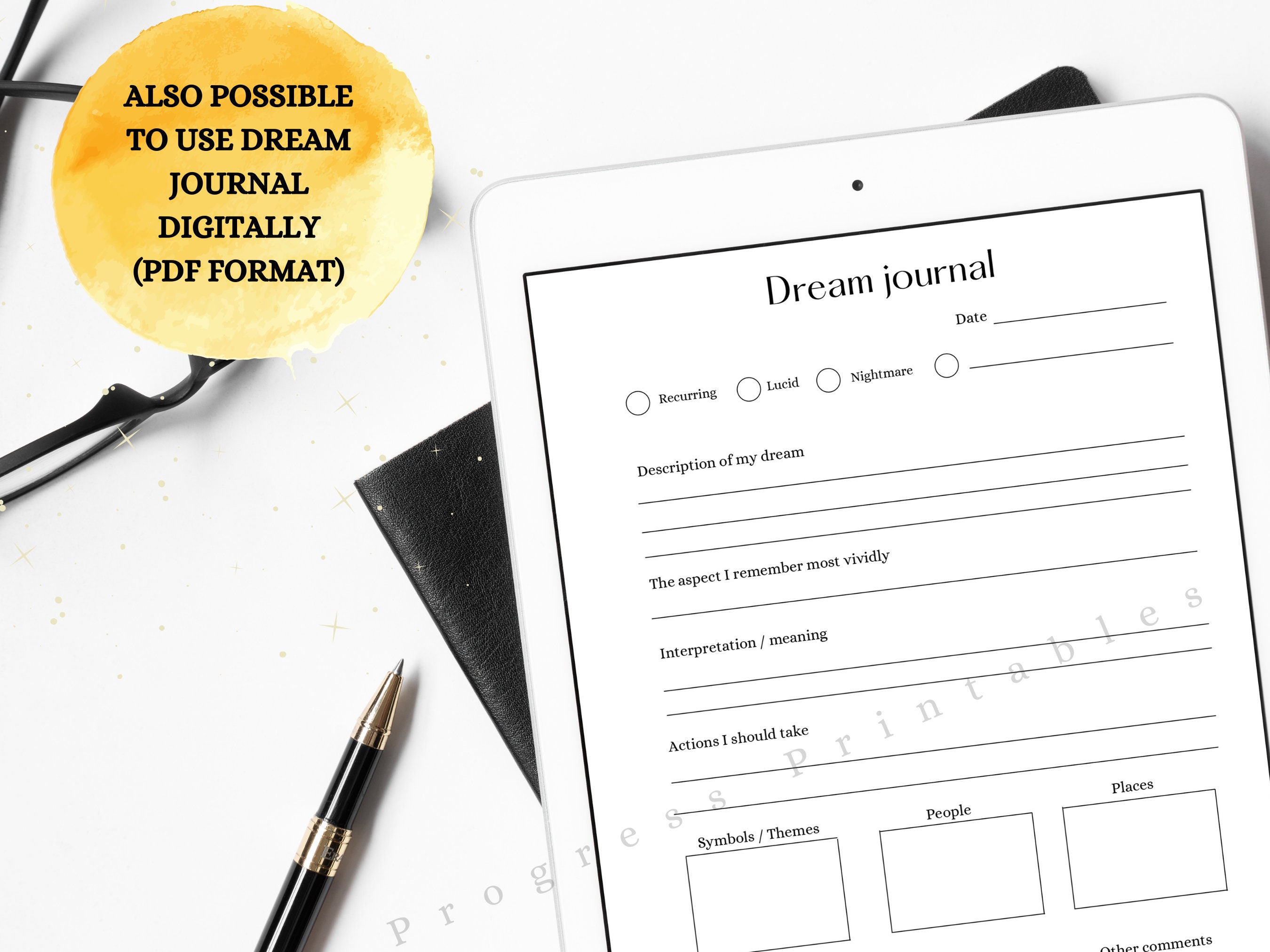 Dream Journal Printable Dream Planner Dream Diary Dream - Etsy