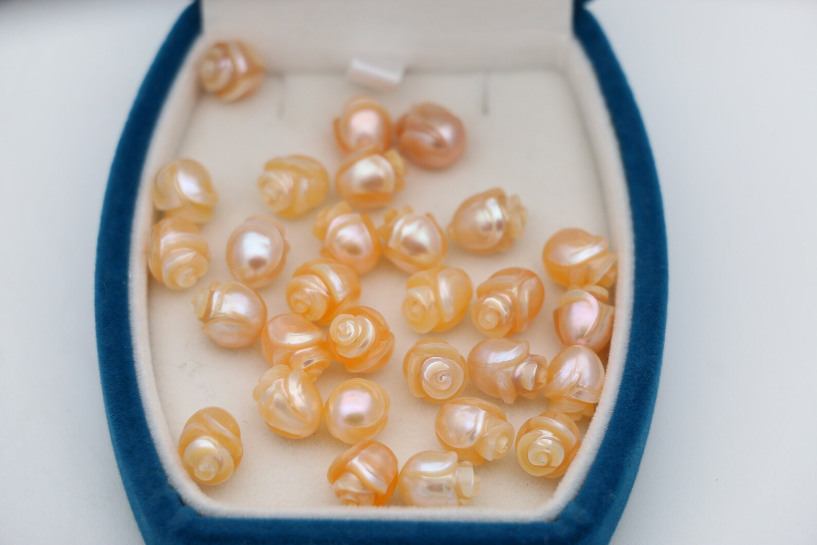 Hand-carved Drop Pearl , White/pink/purple Rose Shape Pearl Flower ...