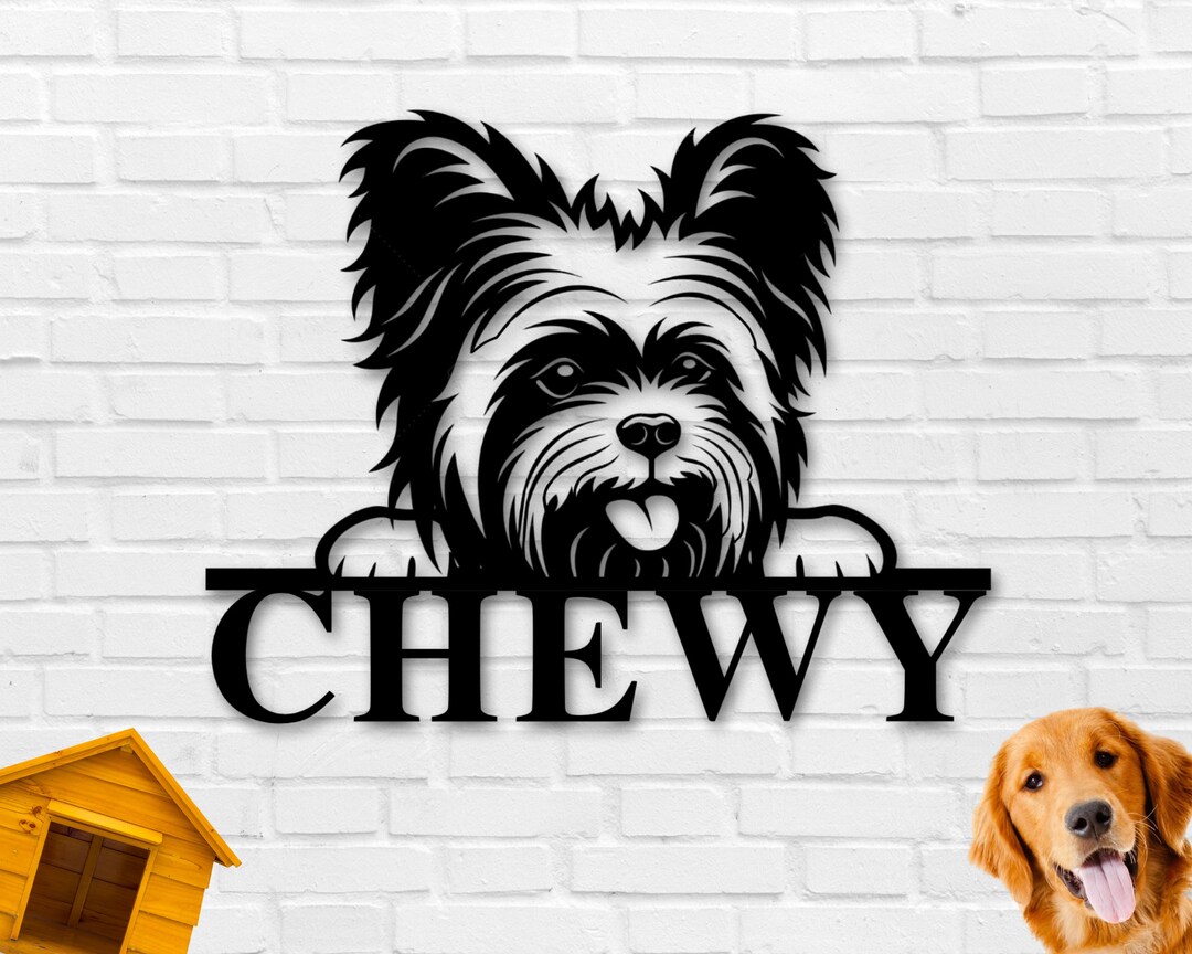 Yorkie Dog Sign, Yorkie Metal Sign, Yorkie Name Sign, Pet Name Sign ...