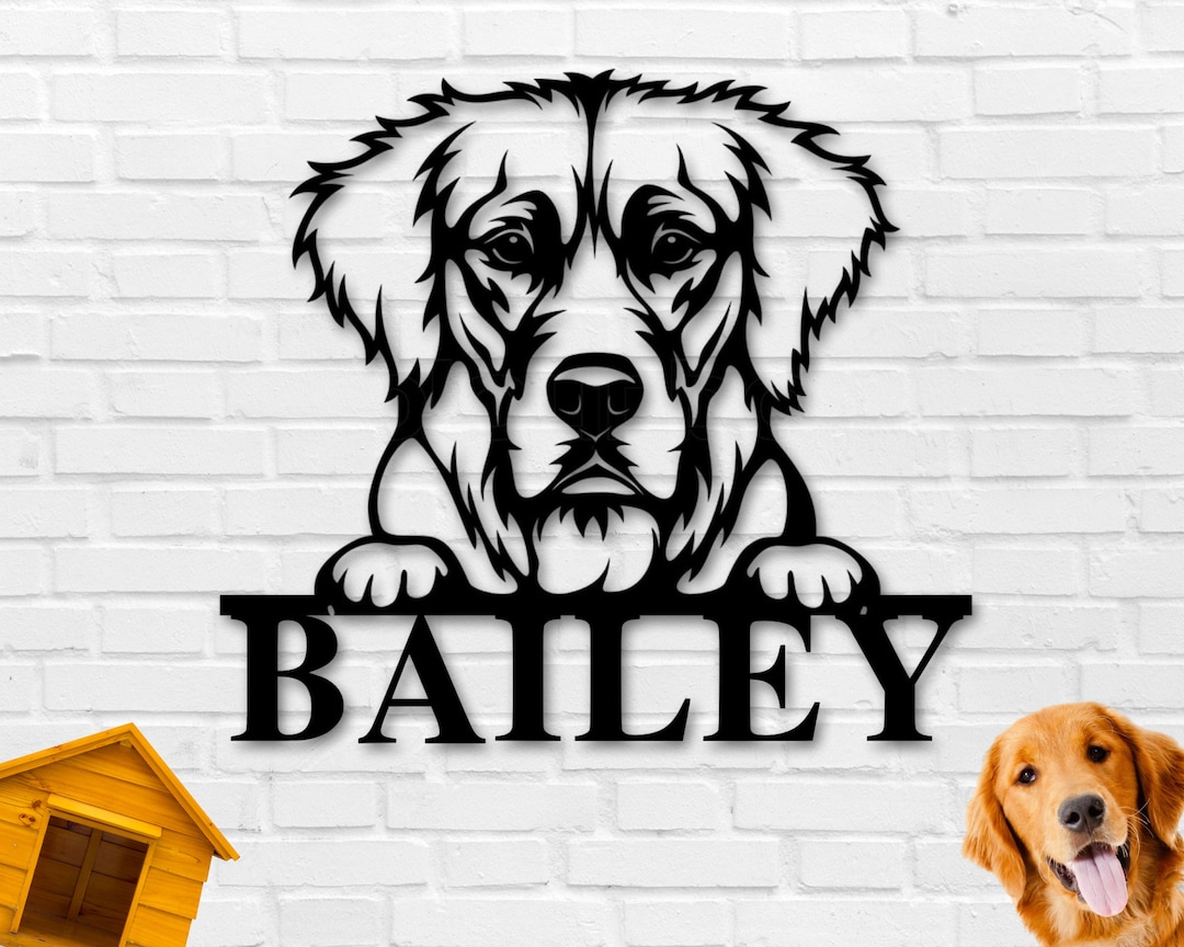 Golden Retriever Dog Sign, Golden Retriever Metal Sign, Golden ...
