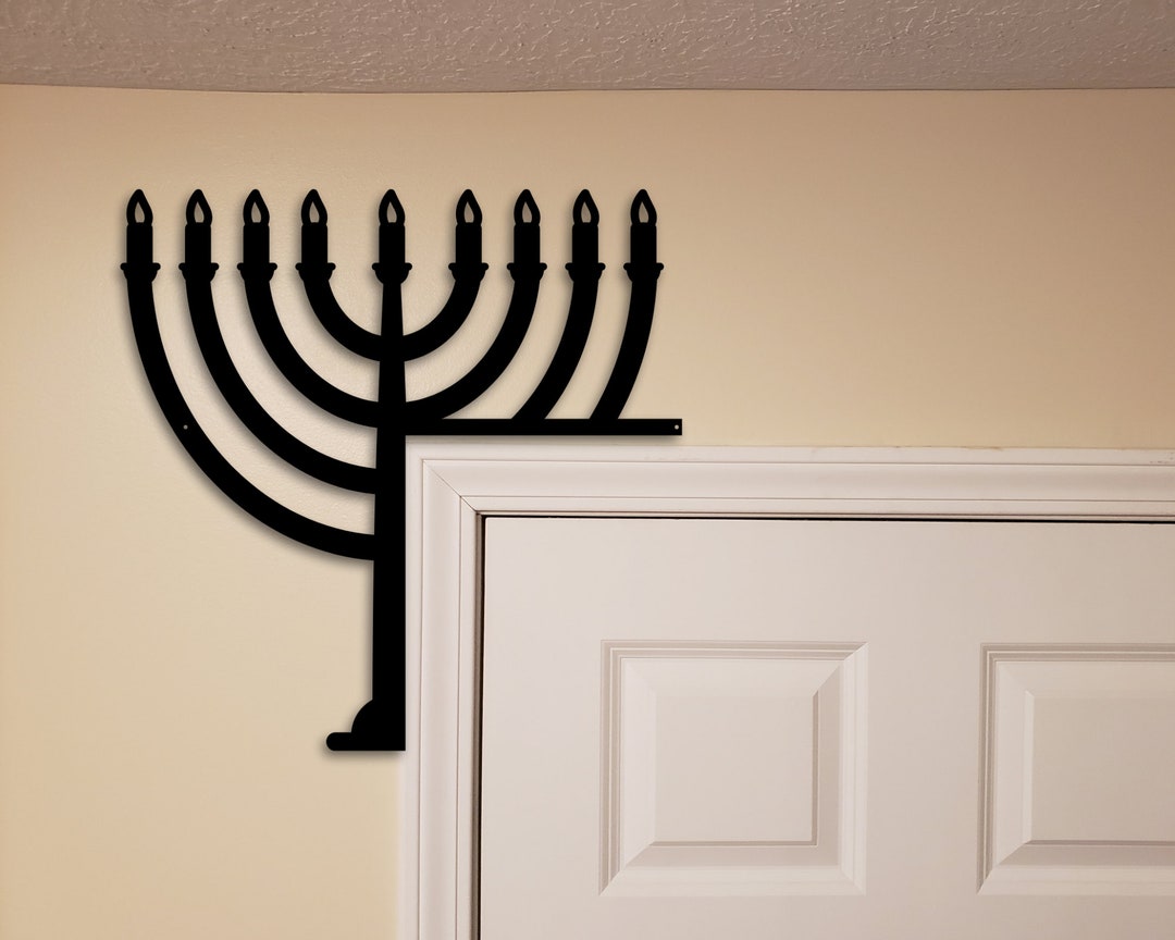 Menorah Sign, Menorah Wall Decor, Jewish Sign, Menorah Decor, Menorah ...