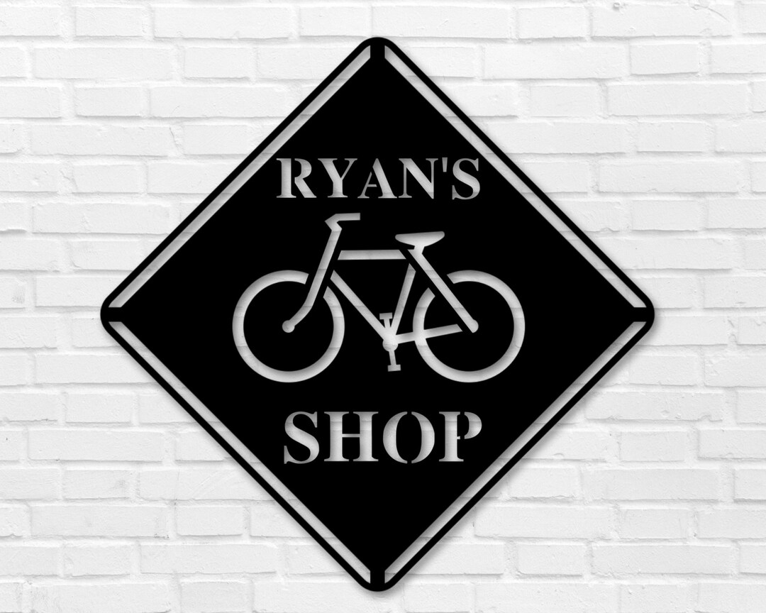 Black Friday, Cyber Monday Sale, Bike Shop Metal Sign, Custom Bicycle ...