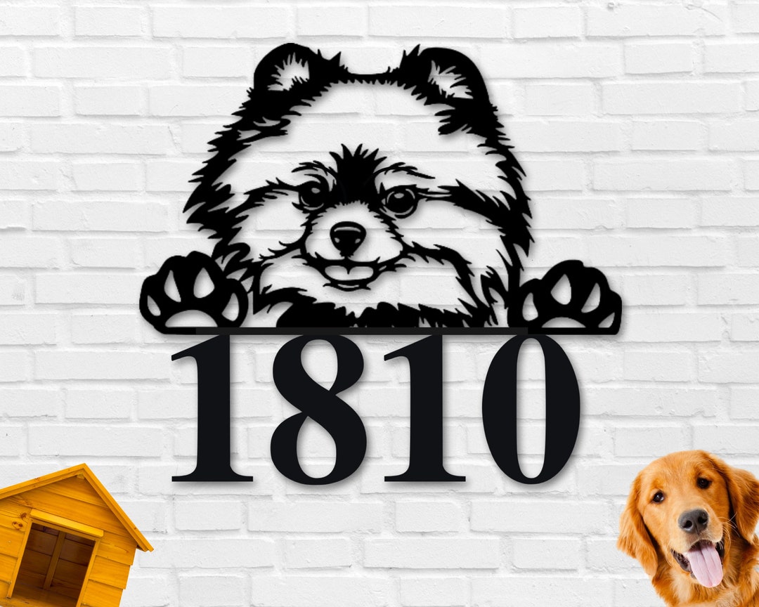 Custom Address Sign, Dog Sign, Dog Address Sign, Metal Sign, Address ...