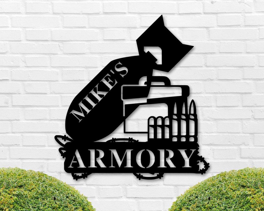 Armory Sign, Gun Room Sign, Gun Shop Sign, Shooting Range Sign ...