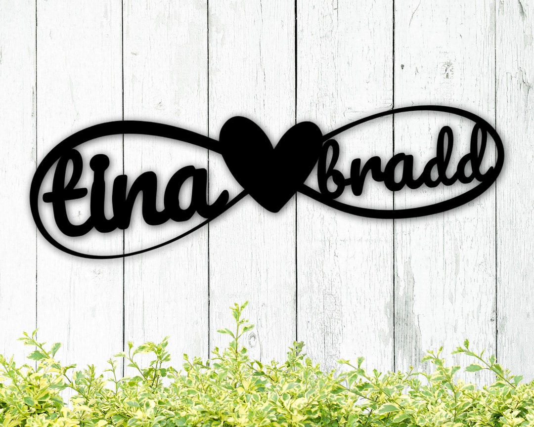 Metal Infinity Sign, Personalized Infinity Sign With Names, Name ...