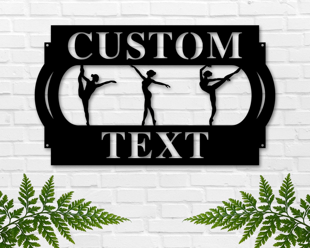 Personalized Dancer Metal Sign, Custom Name Ballet Decor, Dance Studio ...