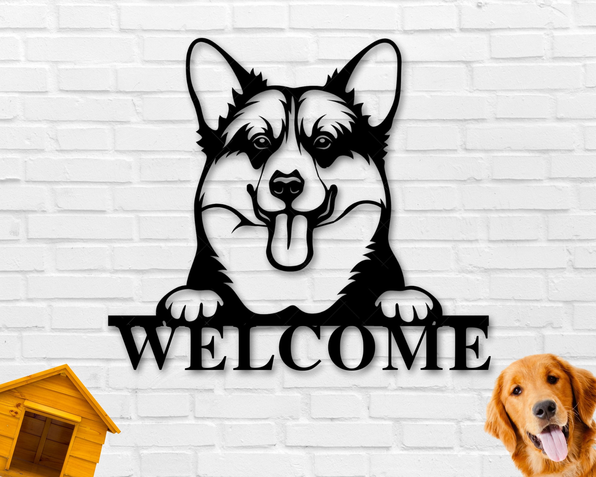 Dog Welcome Sign, Front Porch Sign, Welcome Metal Sign, Metal Dog Breed ...