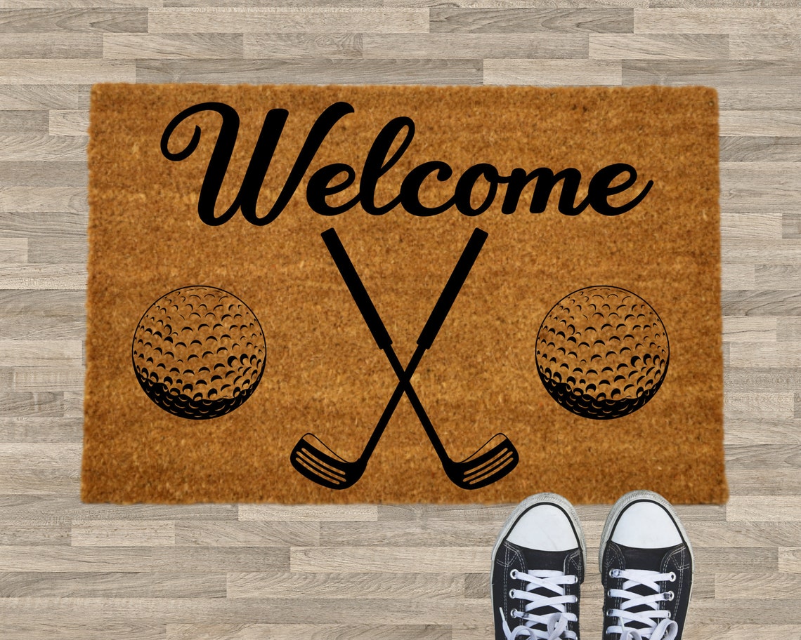 Golf Welcome Mat, Golf Welcome Doormat, Father's Day Gift, Golf Gifts ...