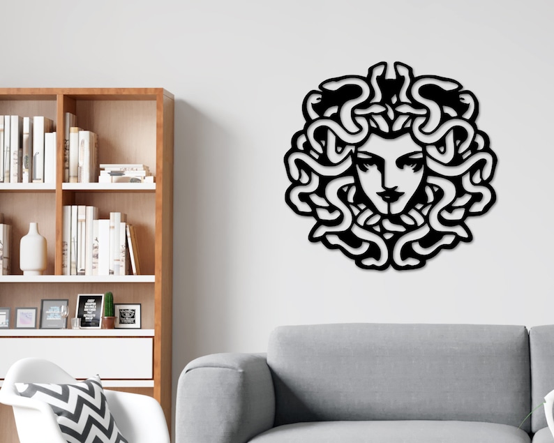 Medusa Metal Sign, Medusa Wall Art, Mythology Decor, Unique Wall Art ...