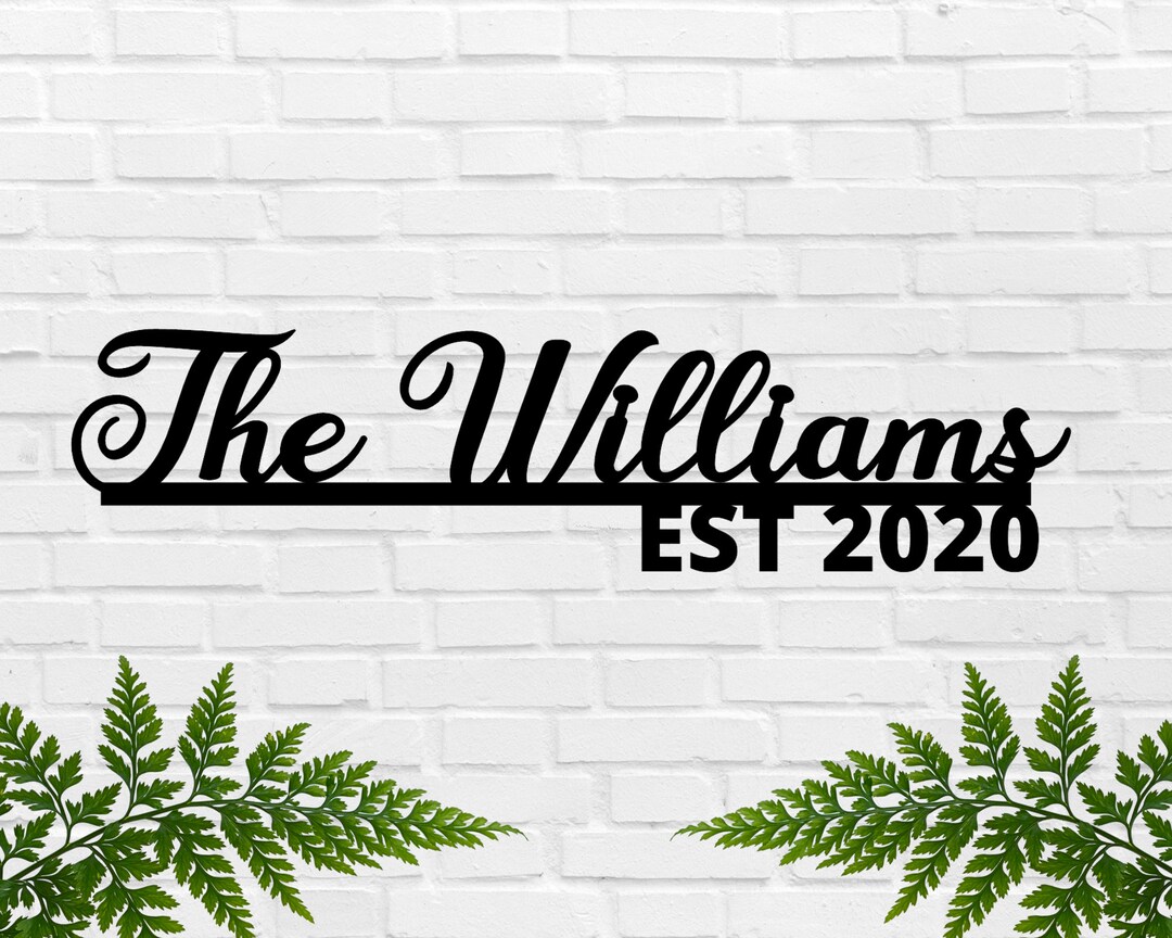 Script Name Sign, Last Name Sign, Established Sign, Custom Name Sign ...