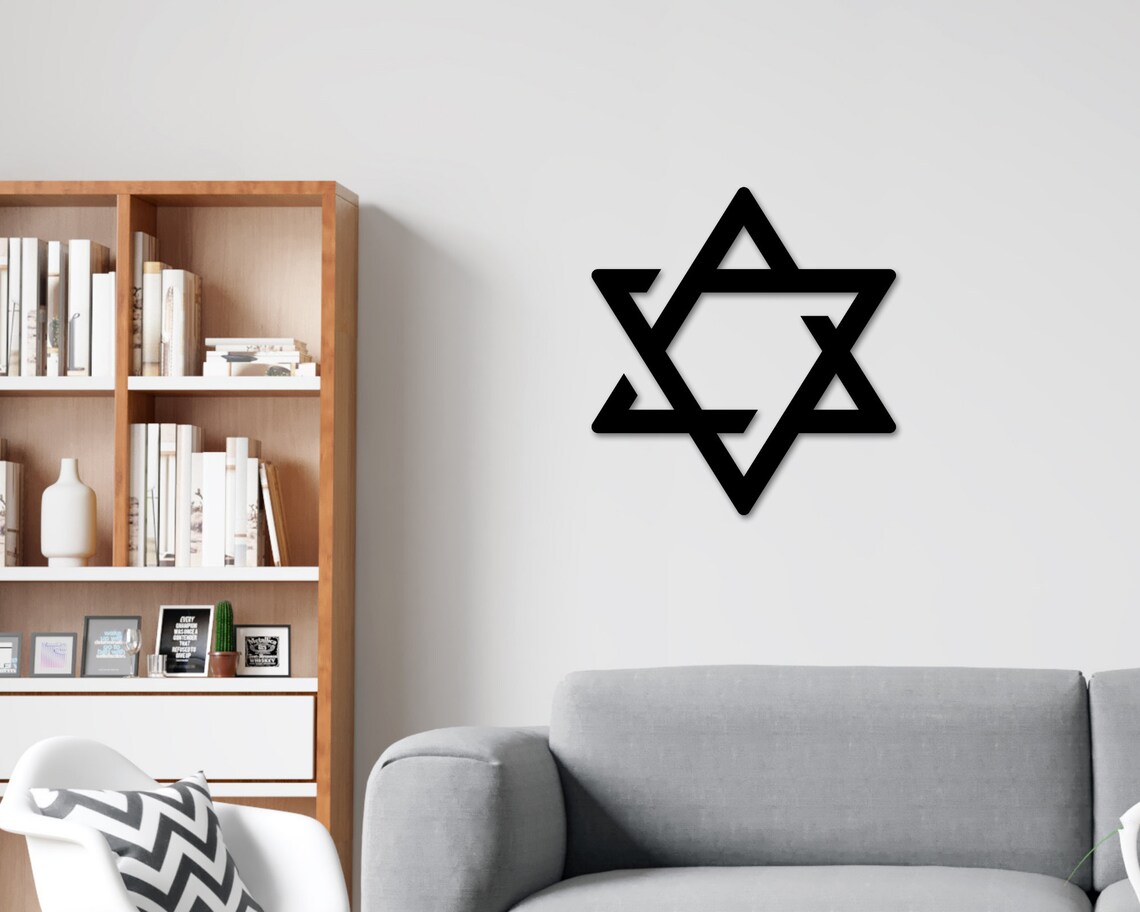 Star of David Sign, Star of David Wall Art, Jewish Sign, Jewish Decor ...