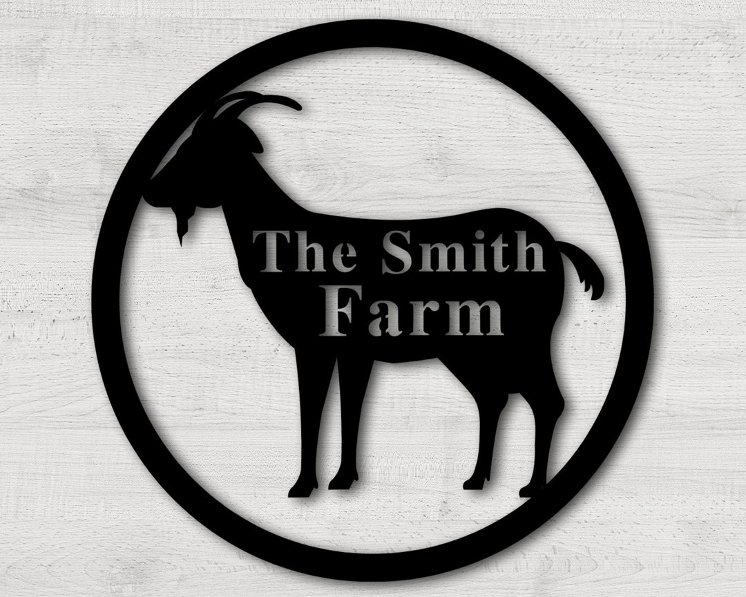 Goat Farm Metal Sign, Custom Goat Sign, Personalized Goat Barn Sign ...